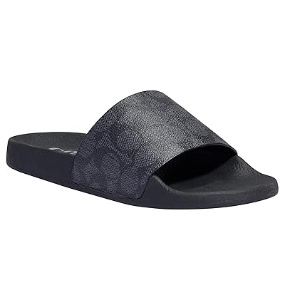Coach Women's Udele Slide Sandals, 5 Charcoal/Black