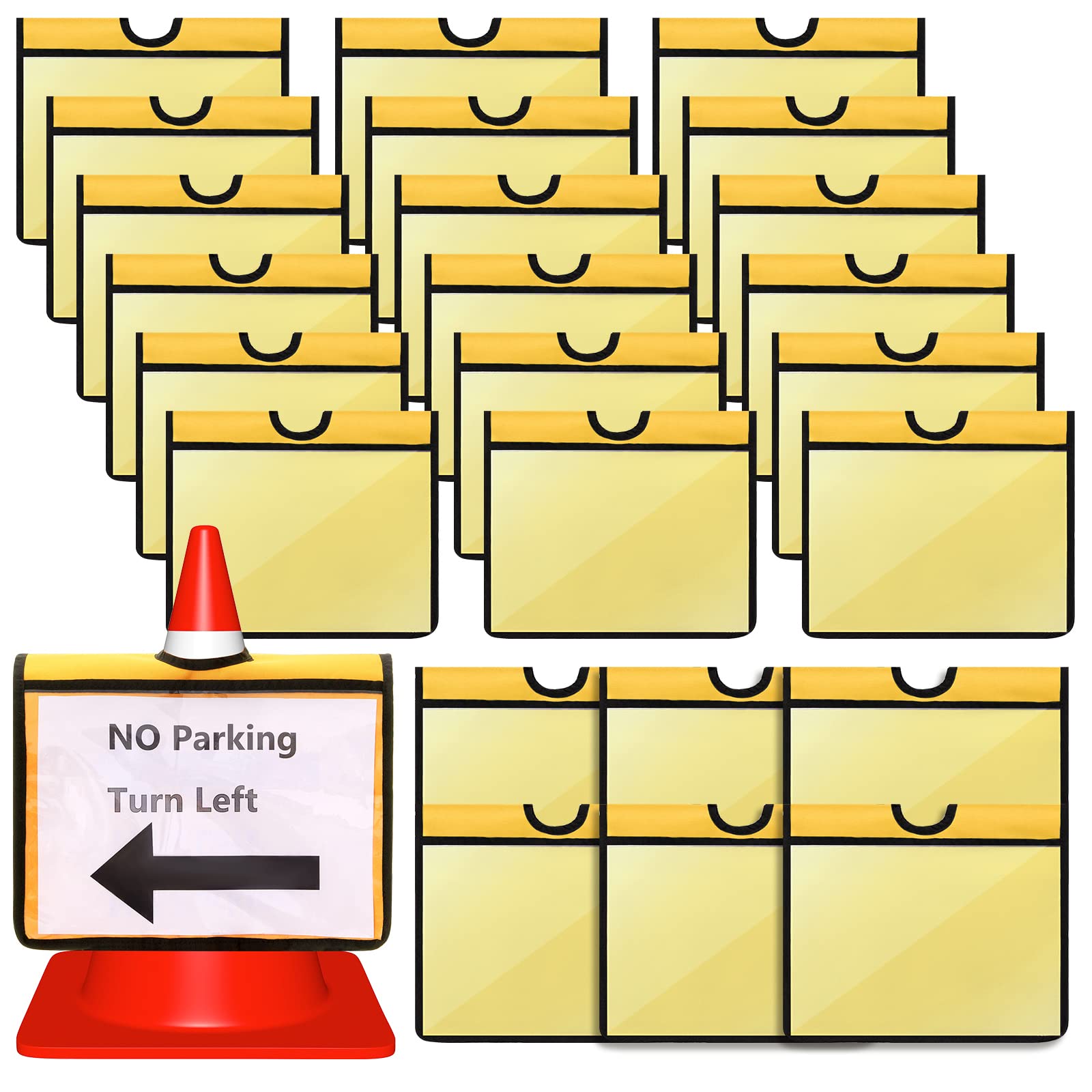 Amazon.com: Kanayu Set of 24 Traffic Cone Sleeve Cone Covers with ...