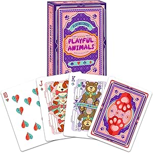Amazon.com: HAAKUN Playful Animals Playing Cards Cute Woodland Card ...