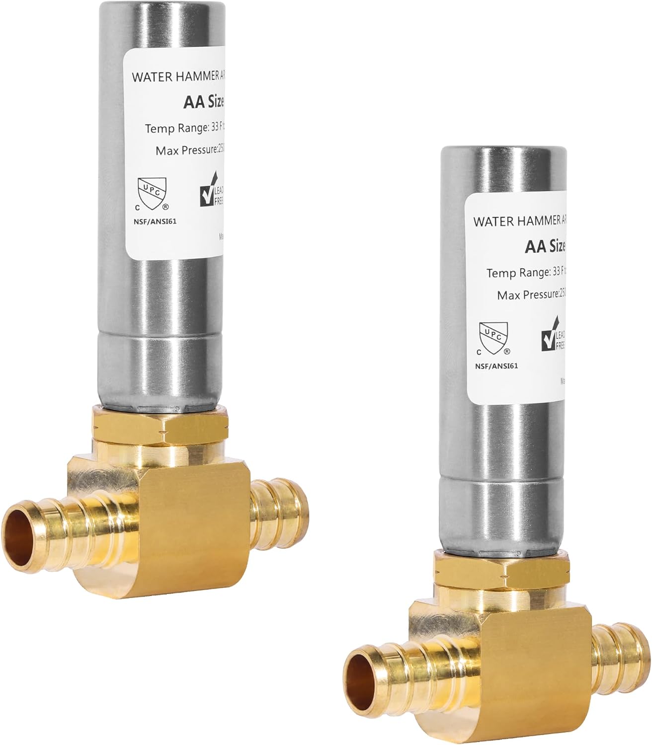 Amazon.com: (2-Pack) Yqimtion Water Hammer Arrestor Pex, 1/2" Pex-B ...