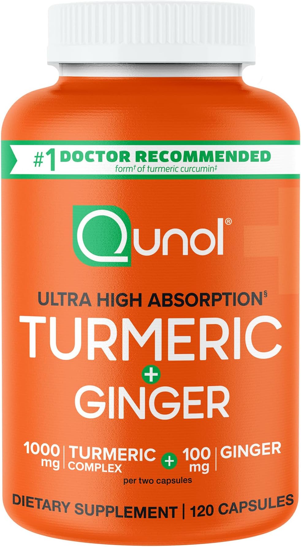 Amazon.com: Qunol Turmeric and Ginger Capsules, 1000mg Turmeric ...