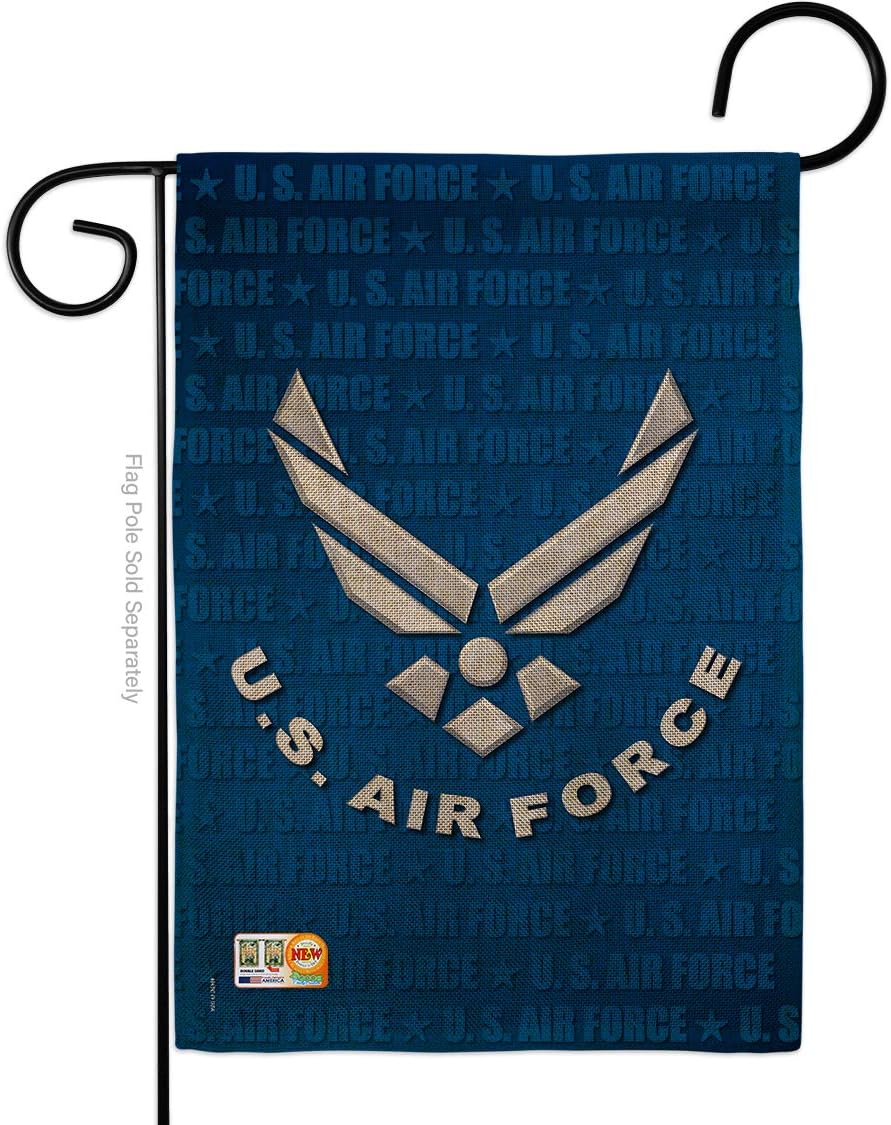 Amazon.com : Air Force US Burlap Garden Flag Armed Forces USAF United ...