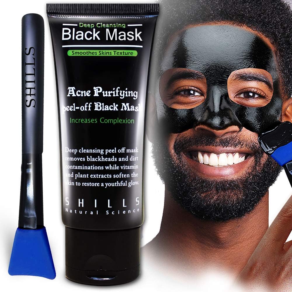 Amazon.com : SHILLS Charcoal Mask for Men, Purifying Peel Off Mask ...