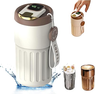 Amazon.com: Coffee Cup With Temperature Display, Portable Reusable ...