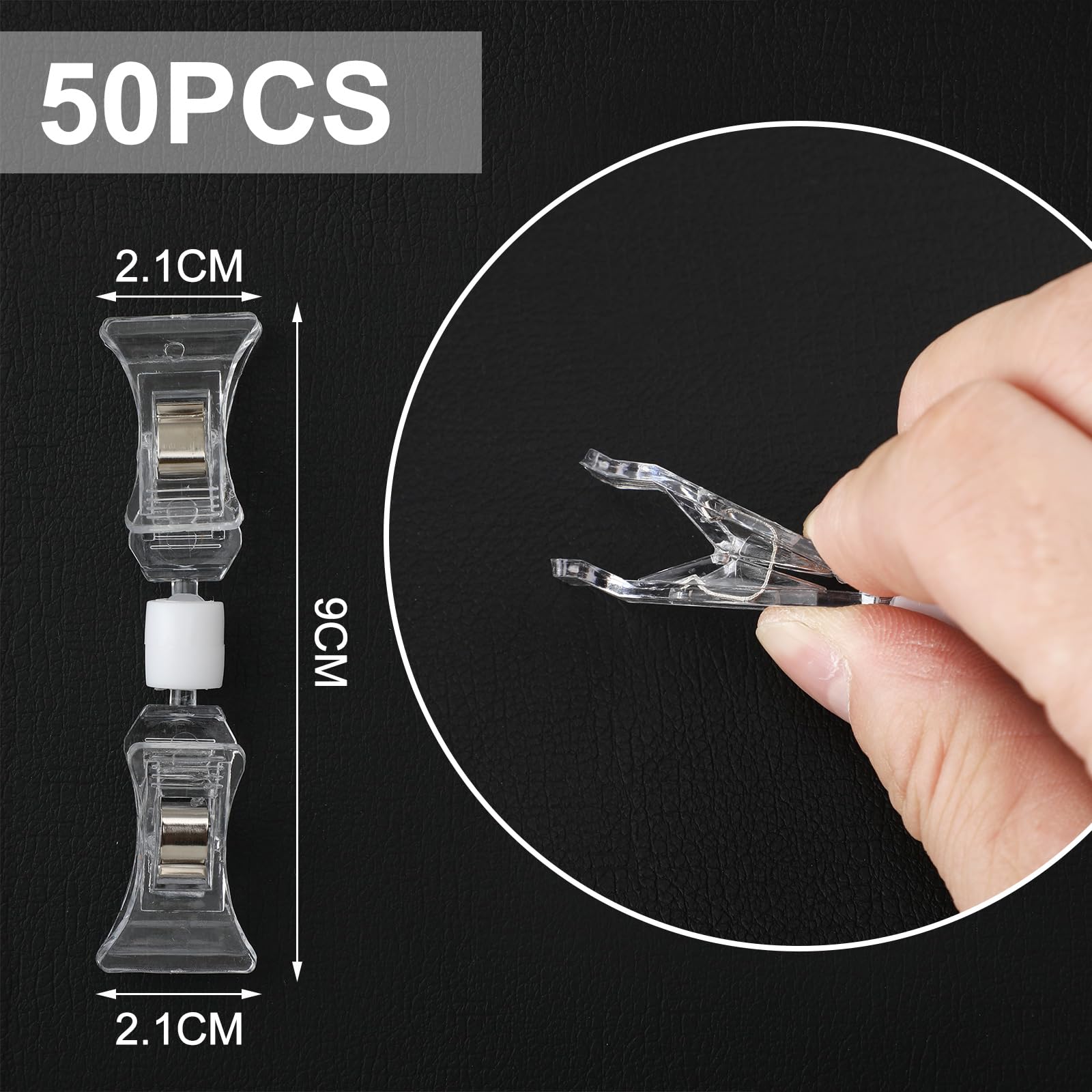 Snapklik.com : 50 Pcs Double Sided Sign Clips Sign Display Mini Clip ...
