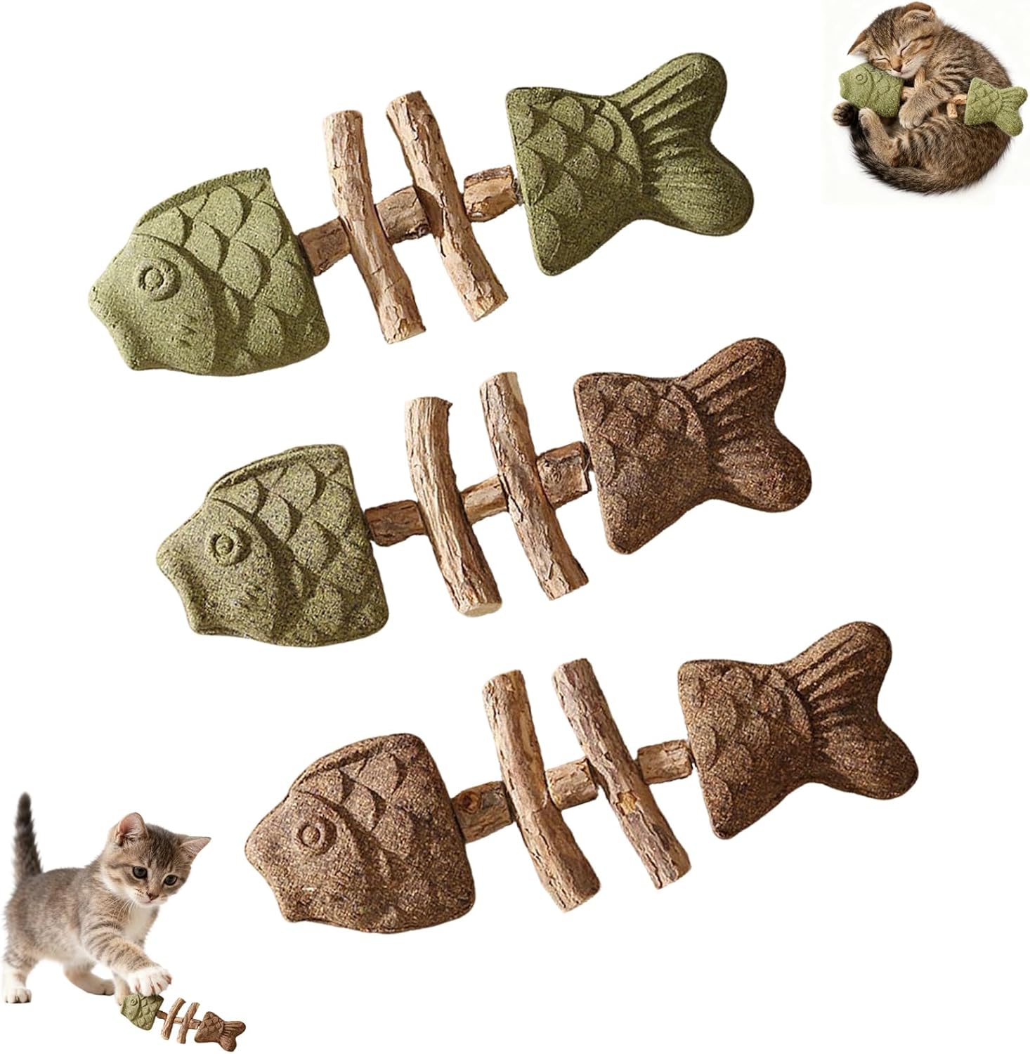 Amazon.com: Fix Your Cat’s Dental Health, Creative Fish Bone Cat Toy ...