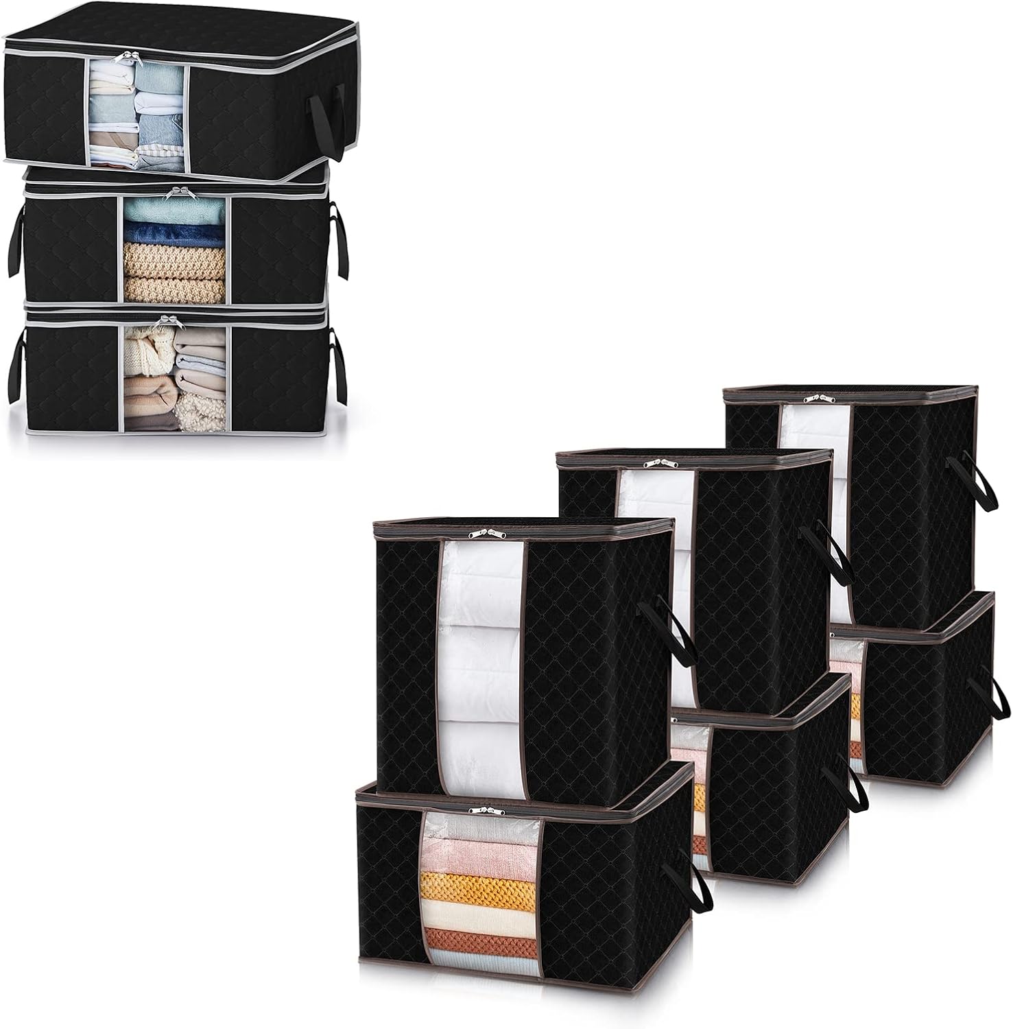 Amazon.com: Lifewit 3 Pack 35L Clothes Storage Bag, Bundle with 6 Pack ...