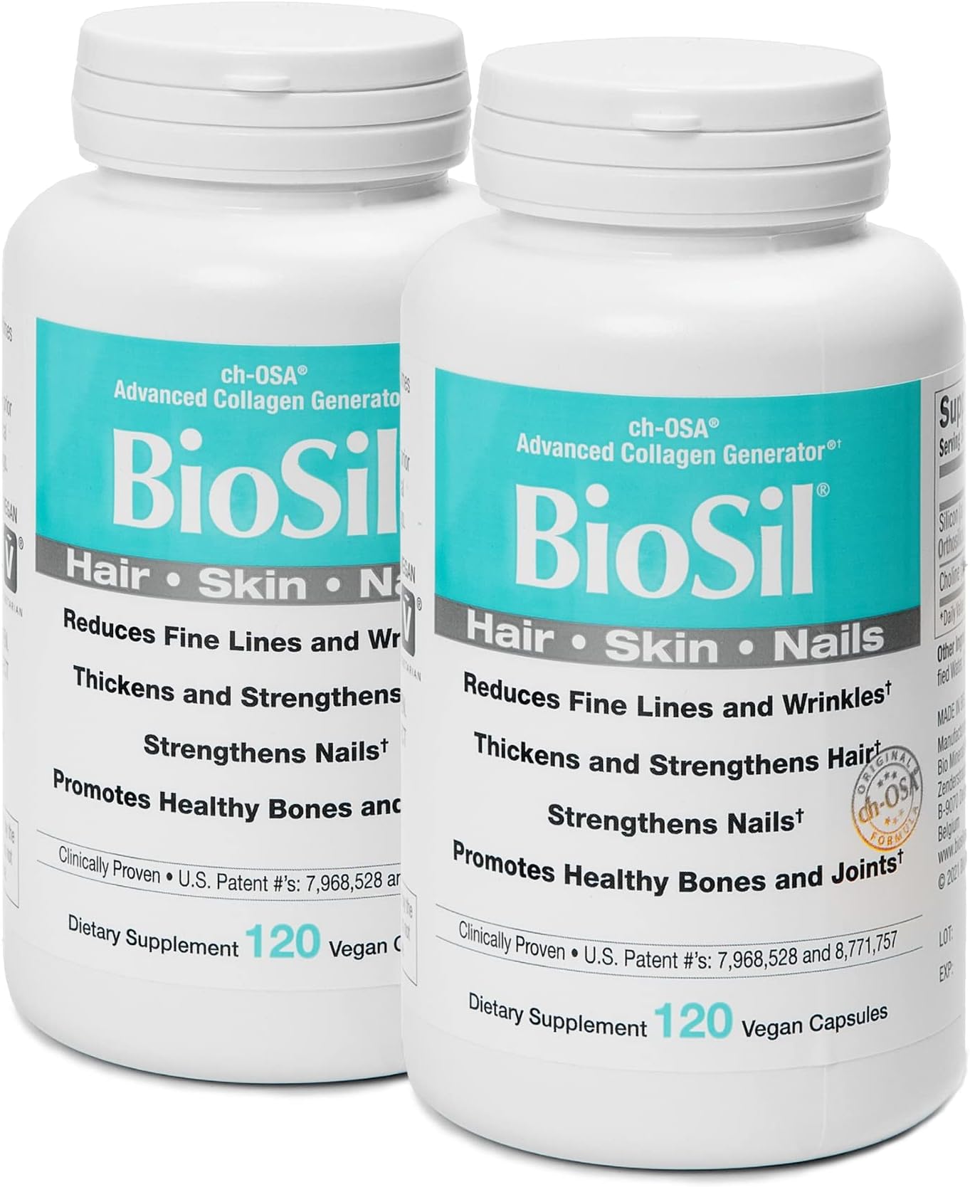 Amazon.com: Biosil - 120 Vegan Capsules, Pack of 2 - with Patented ch ...
