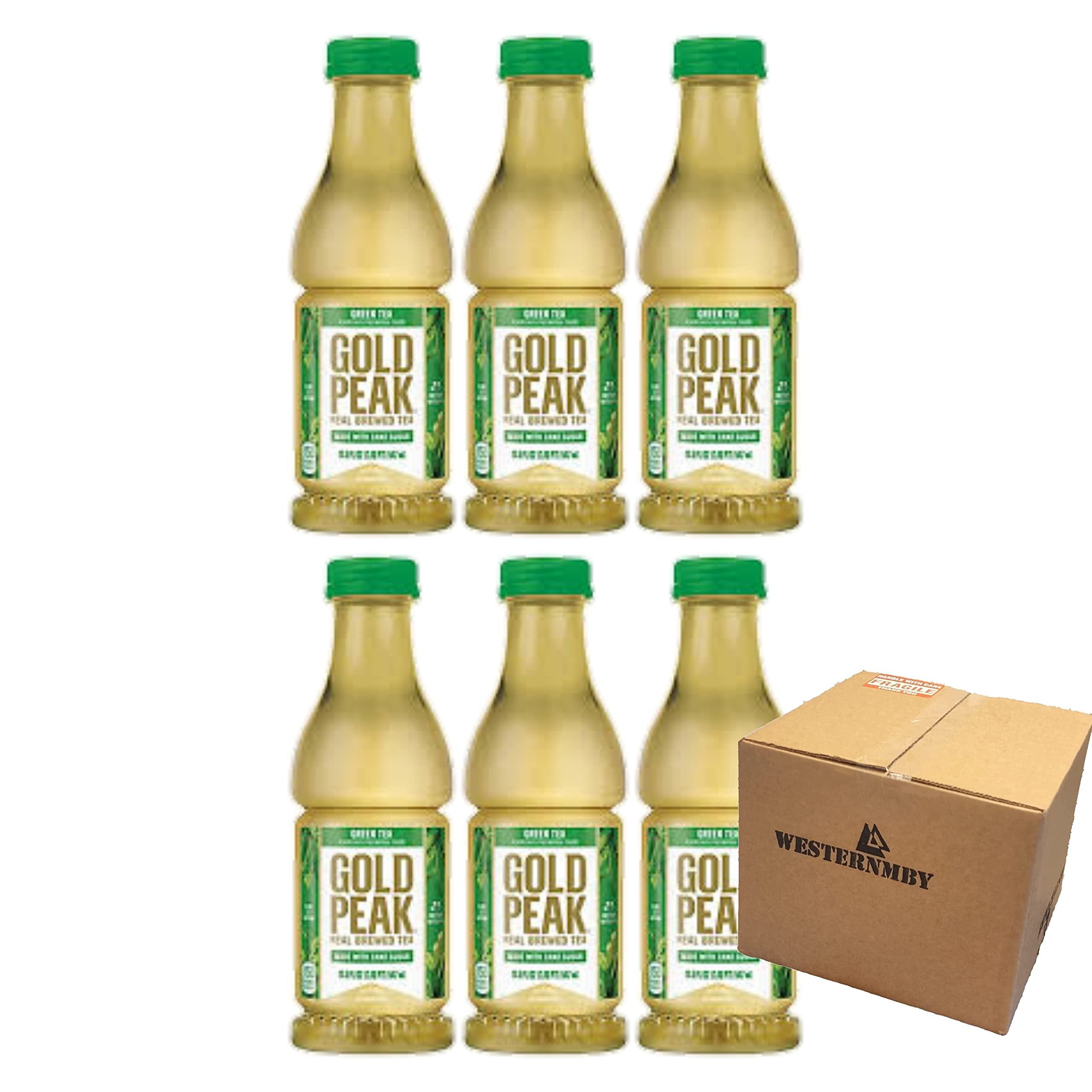 Amazon.com: Gold Peak Sweetened Green Tea Bottles, 18.5 fl oz, 6 ...