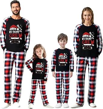Amazon.com: CESUJCA Family Christmas Match Pajamas Set Christmas Family ...