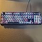 Basaltech Keyboard Typewriter Style with Rainbow LED Backlight,Vintage ...