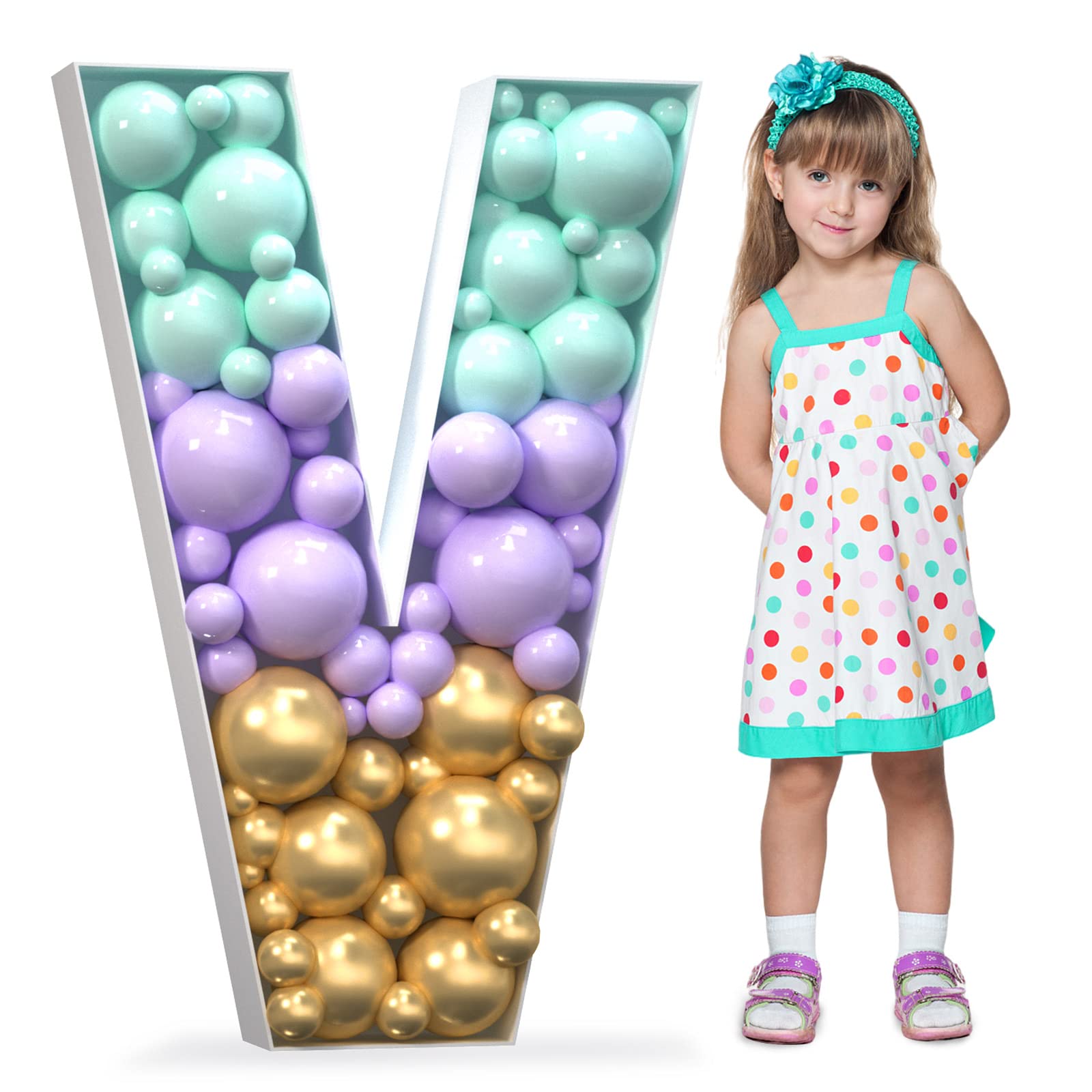 Amazon.com: Mosaic Letters for Balloons, 3FT Marquee Light up Letters V ...