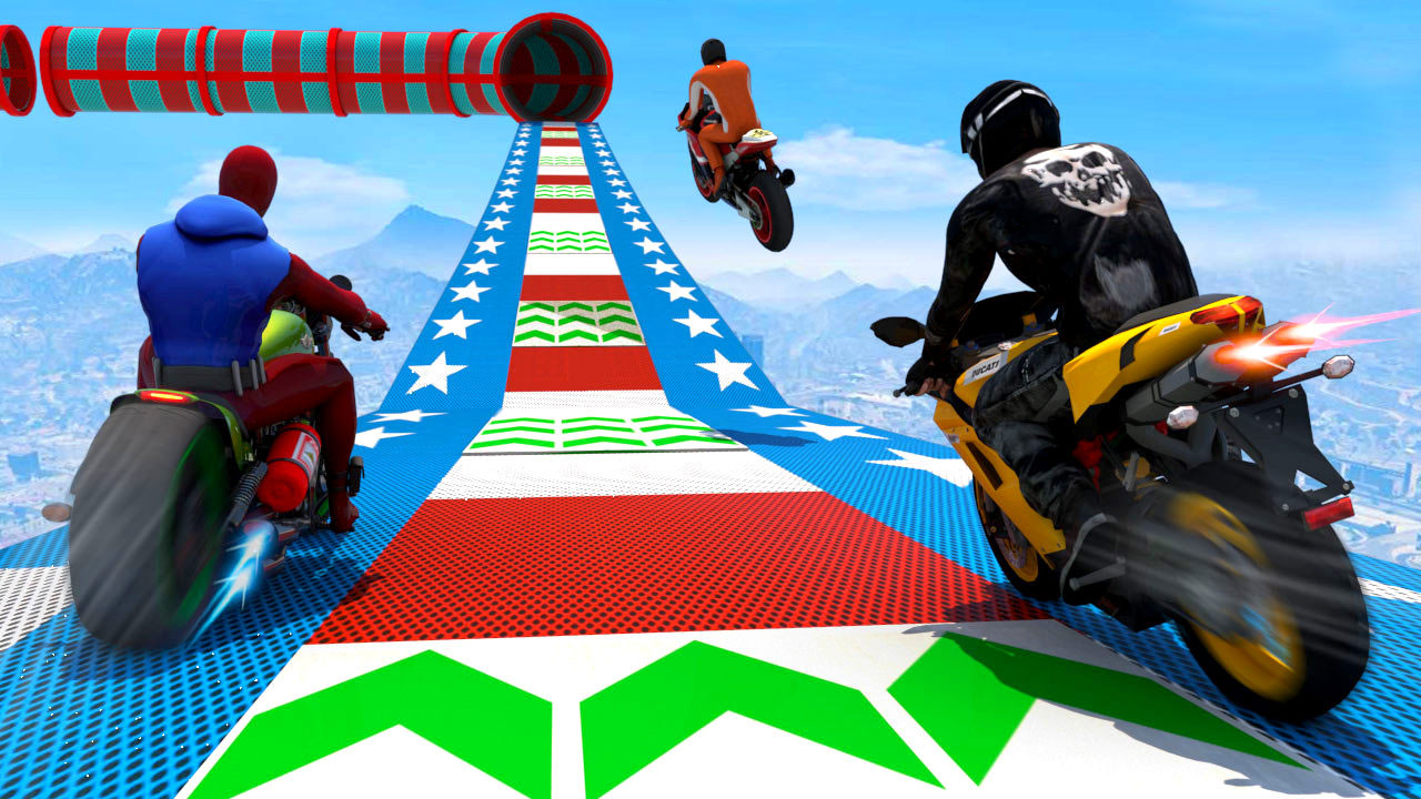 Superheroes Bike Racing Games 3D, Spider Hero Bike Games, Stunt Bike ...