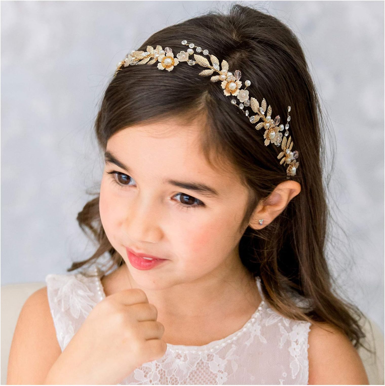 Amazon.com : KAYZON Wedding Hair Accessories for Kids, Flower Girl ...