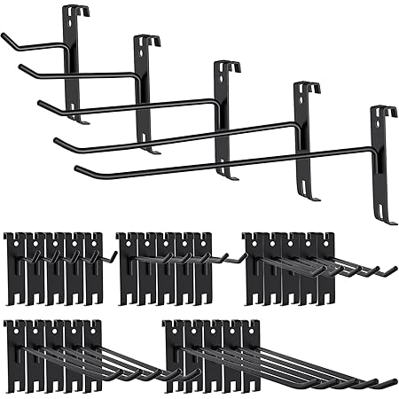 Amazon.com: 50 Pieces Gridwall Hooks 2", 4", 6", 8" and 10" Hooks 10 of ...