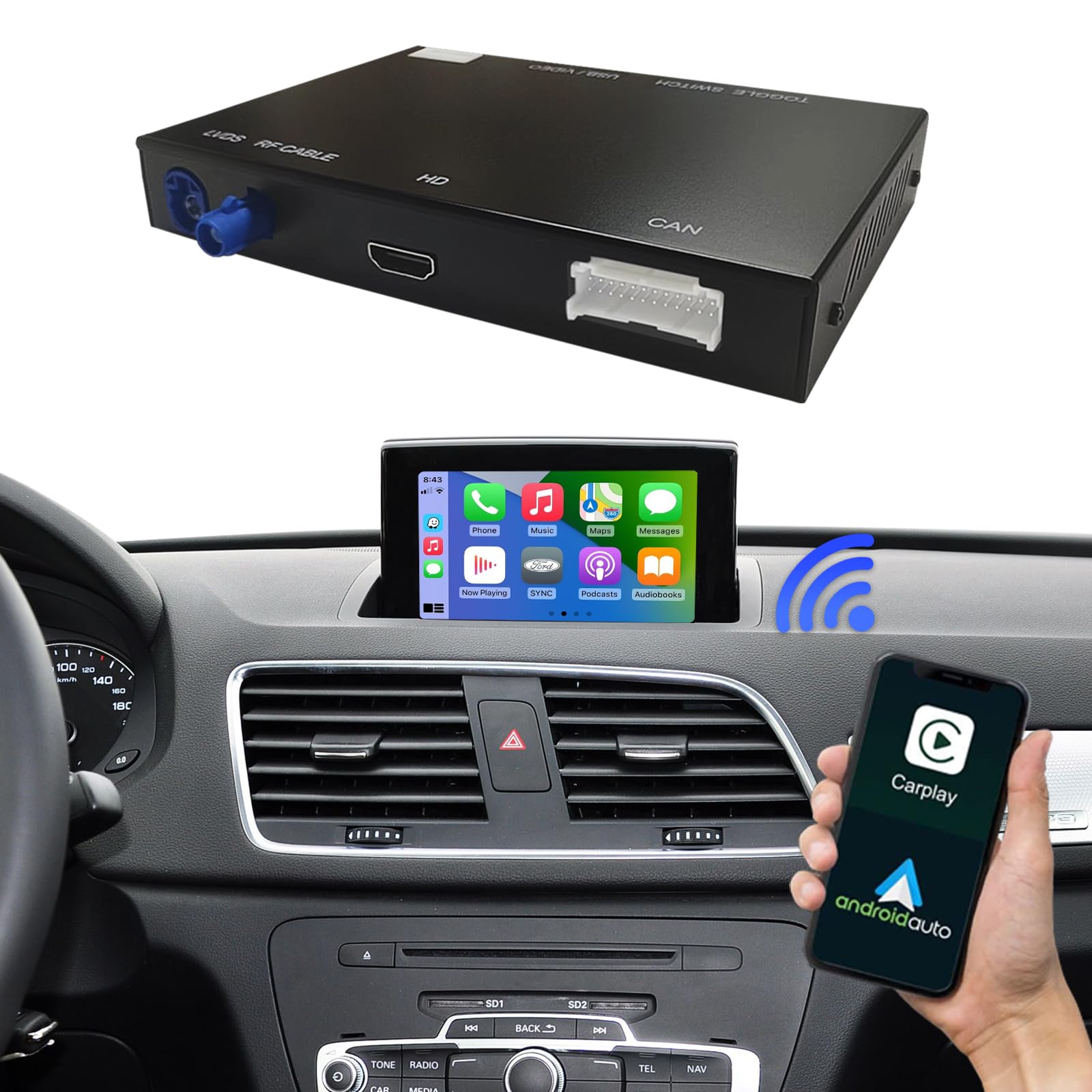Road Top Wireless Carplay Compatible With Apple Carplay And Android ...