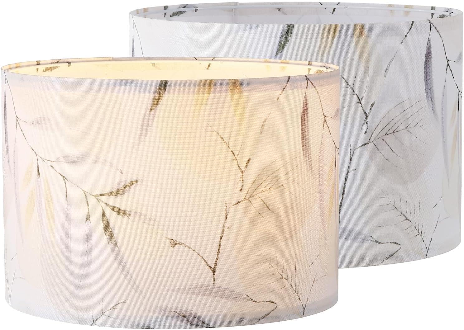 Natural Bamboo Linen Lampshade, Drum Lampshade for Floor Lamps, Easy ...