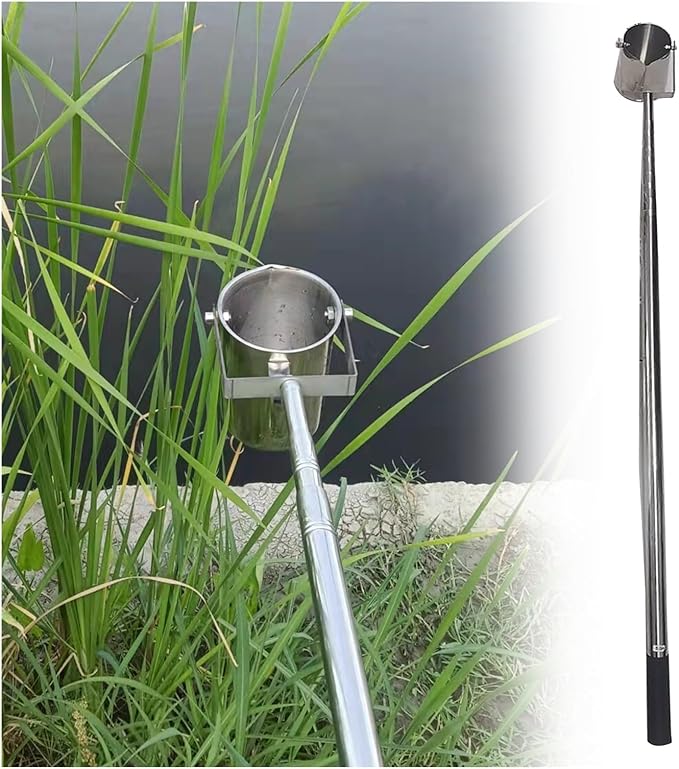 Amazon.com: Water Sampling Dipper Long Handle Telescopic, Stainless ...