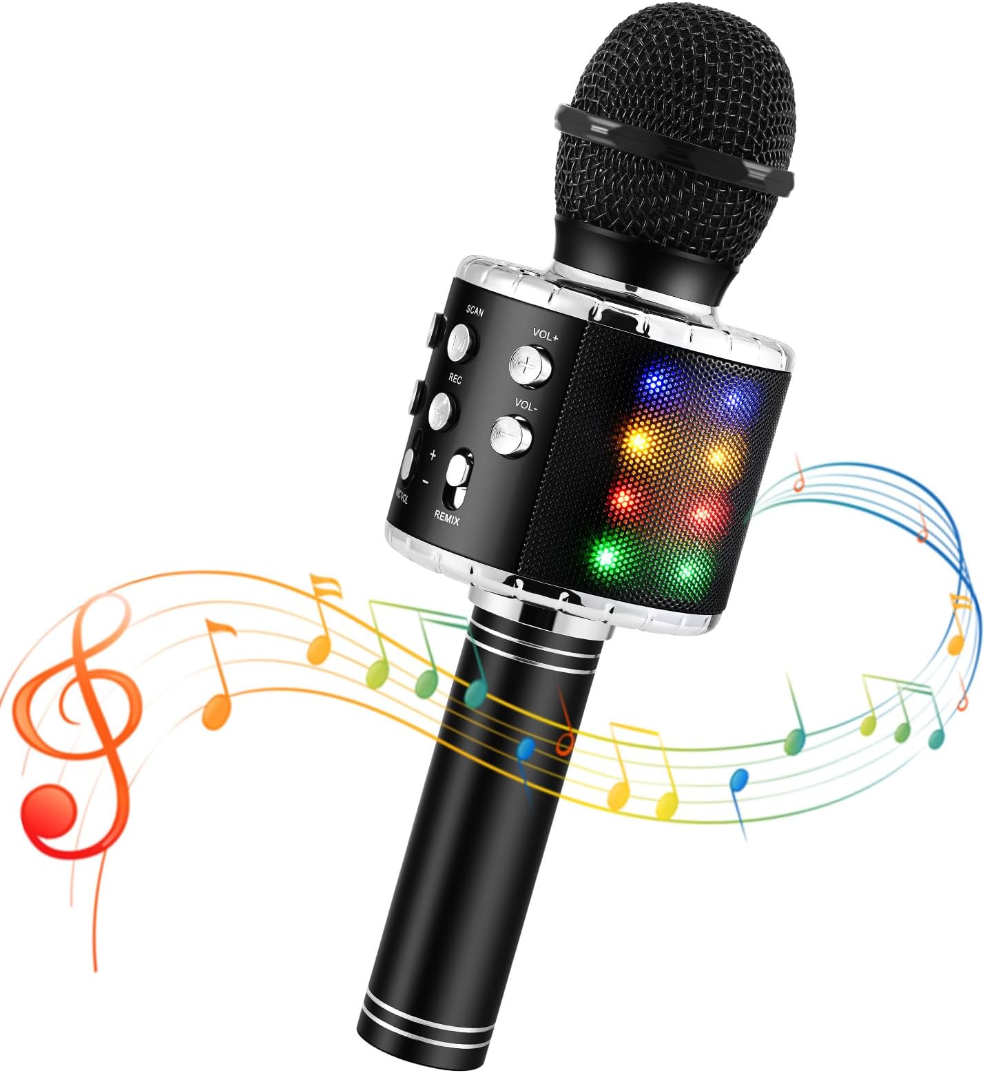 Amazon.com: MusyVocay Karaoke Machine for Kids: Wireless Bluetooth ...