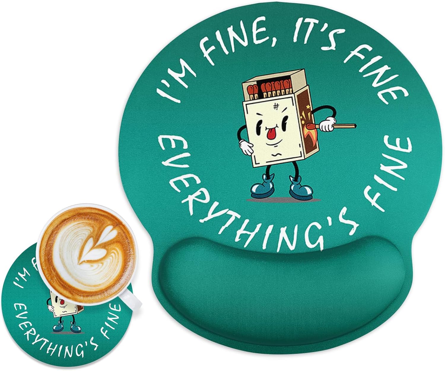 Amazon.com: Britimes Mouse Pad 2pcs Set with Wrist Support Blue Cartoon ...