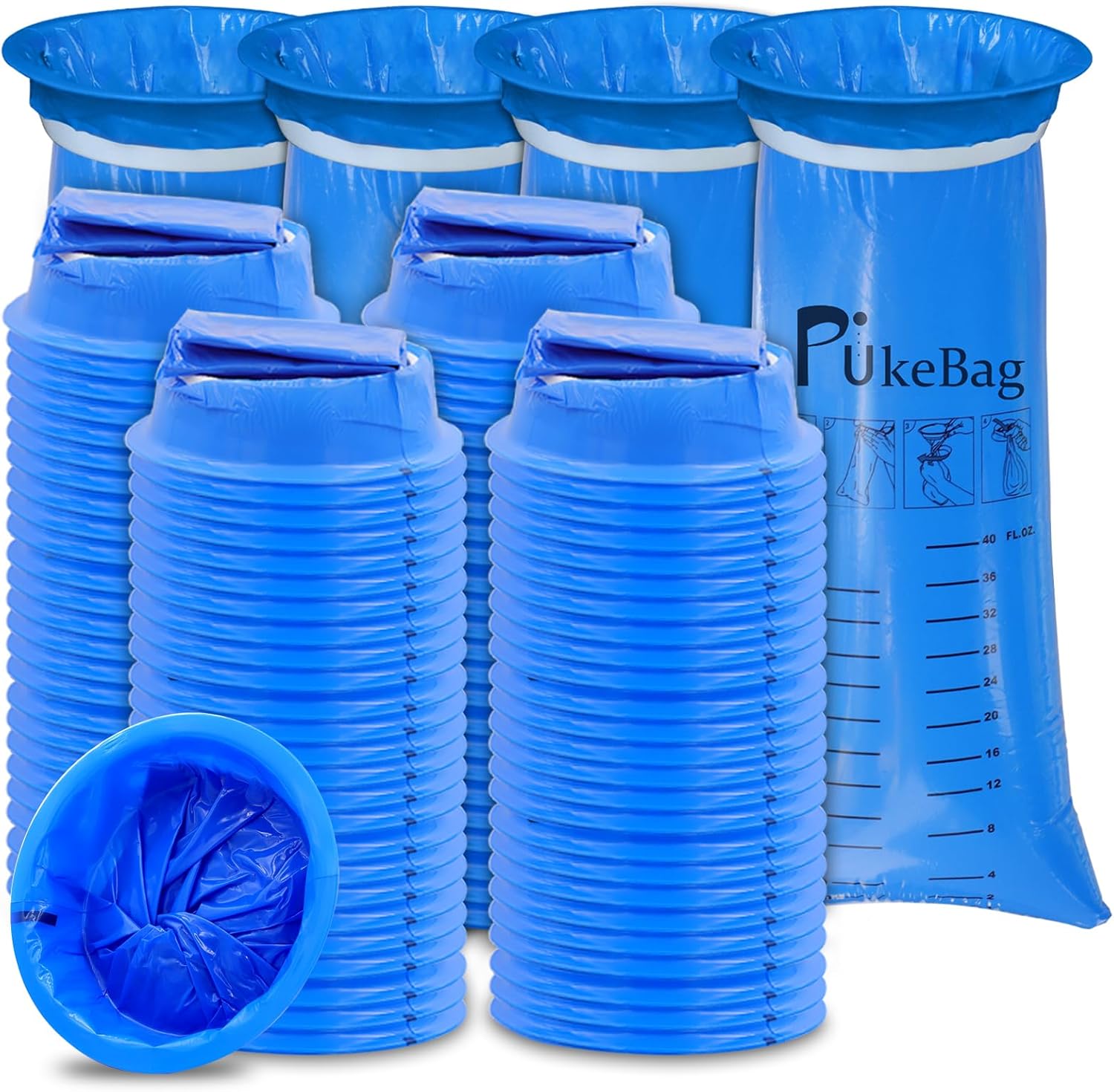 Amazon.com: PukeBag Vomit Bags Disposable 100 Pack Emesis Bags for Car ...