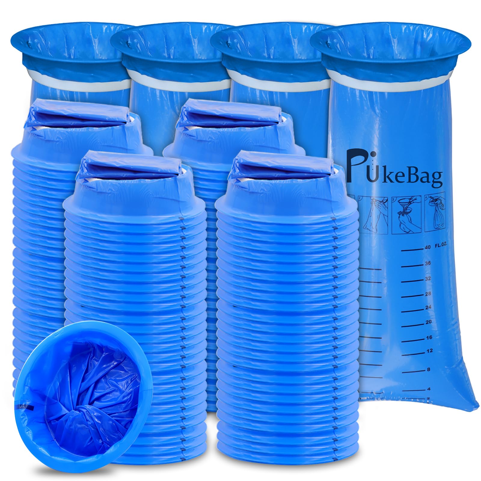 Amazon.com: PukeBag Vomit Bags Disposable 100 Pack Emesis Bags for Car ...