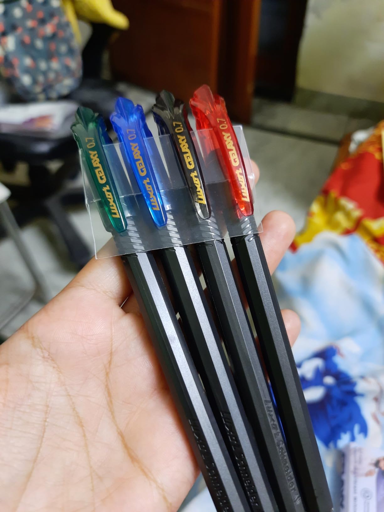 Luxor Schneider Gelaxy Gel Pen | Pack of 4 - Assorted Ink Colour ...