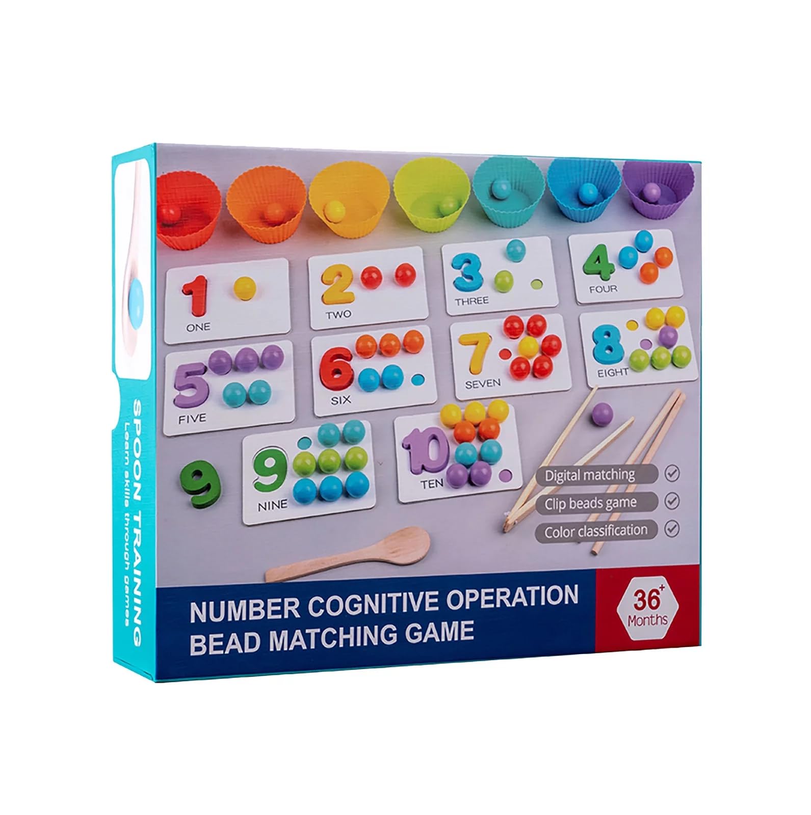 Buy Wooden Bead Games, Puzzle Color Classification Children's Art Toys ...