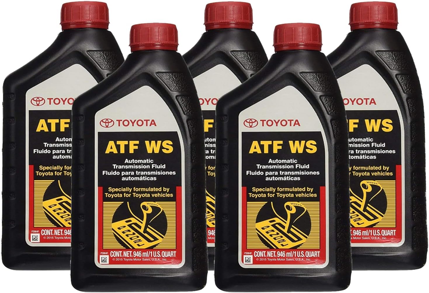 Amazon.com: Genuine OEM ATF WS 5 Quarts Automatic Transmission Fluid (5x1 qt) For Toyota Lexus ...
