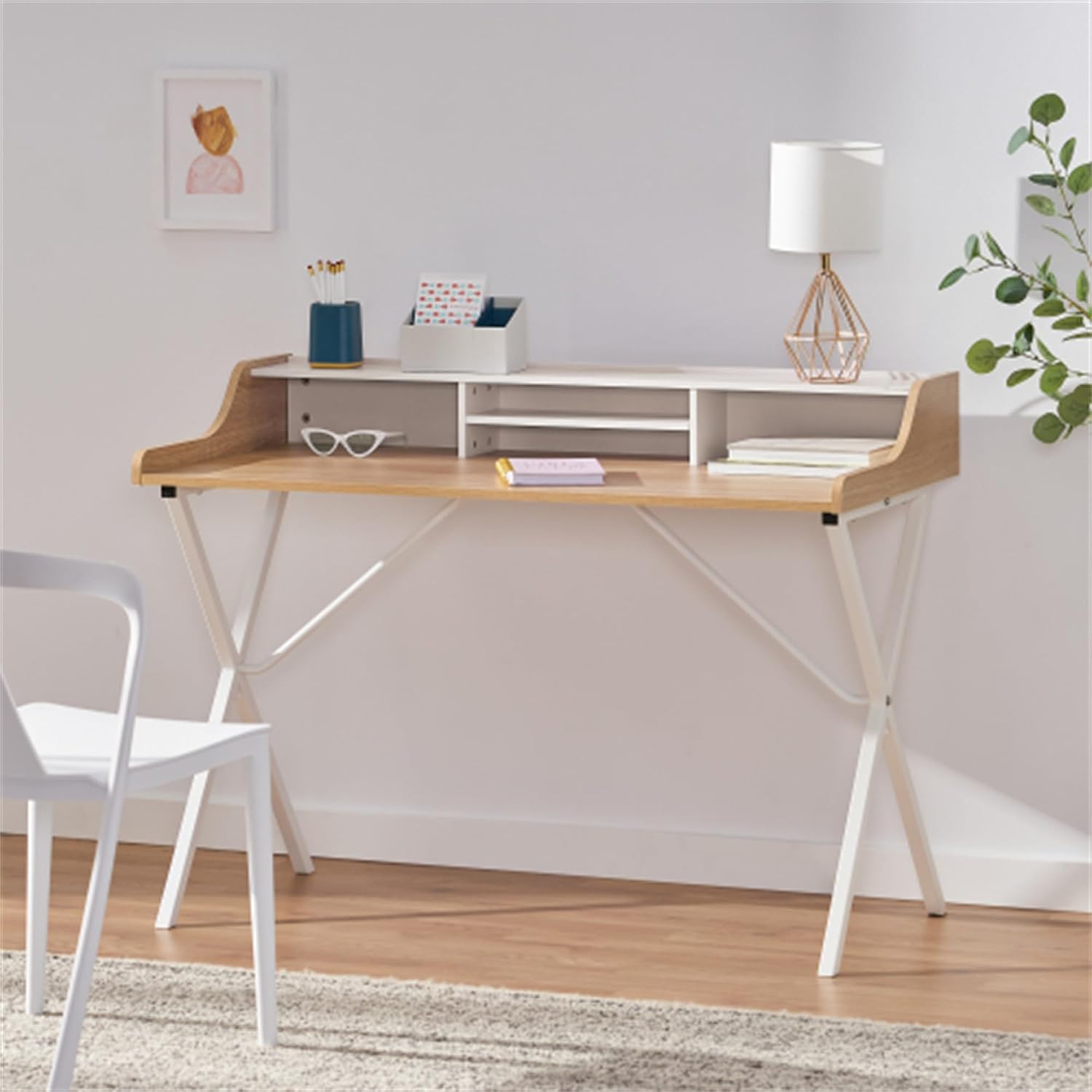 Amazon.com: VERYKE Desk,Computer Desk with Hutch,Computer Table with ...