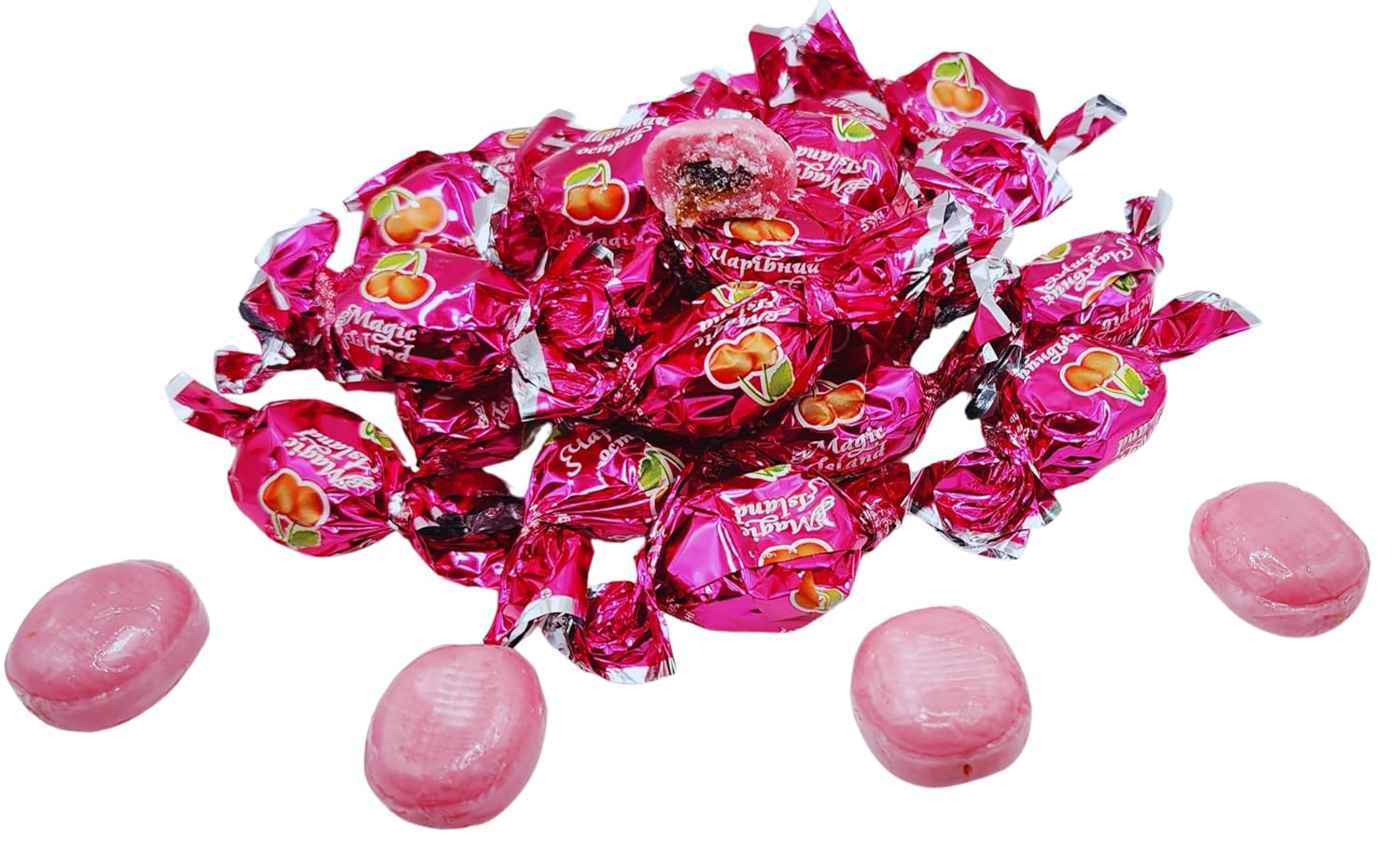 Amazon.com : Cherry Filled Hard Candy - 12oz - Flavored Bon Bons Candy ...