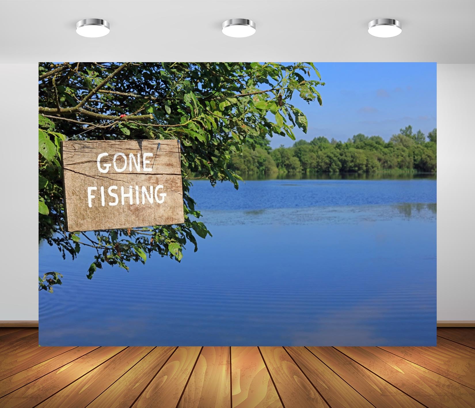 Fondo De Pesca En El Lago