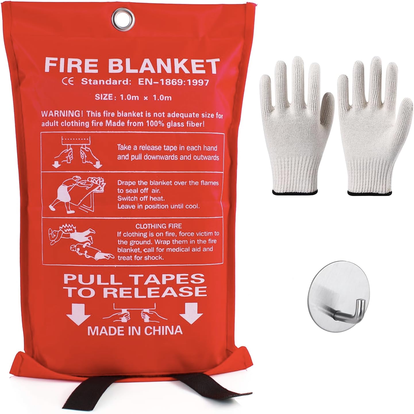 Amazon.com: Rebussin Fire Blankets to Smother a Kitchen Fire Highly ...