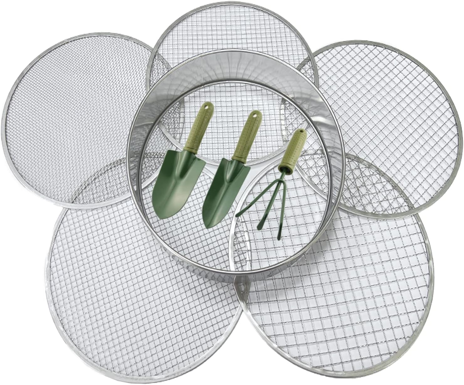 Amazon.com: Bykswil Garden Potting Mesh Sieve Silver Stainless Steel ...