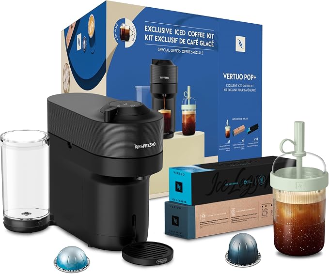 Nespresso Vertuo Pop+ Coffee Machine with Iced Coffee Kit