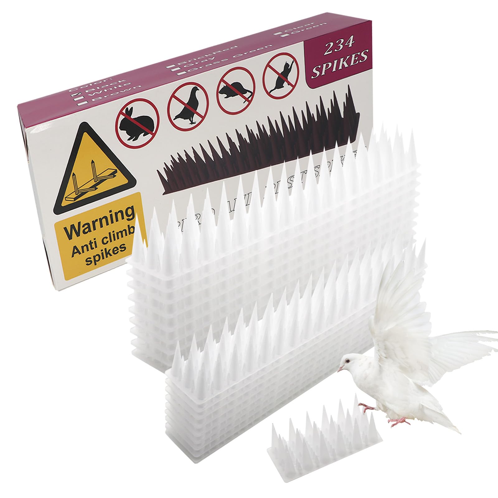 20PCS Bird Spikes Bird Repellent Fence Wall Spikes Anti Climb Spikes ...