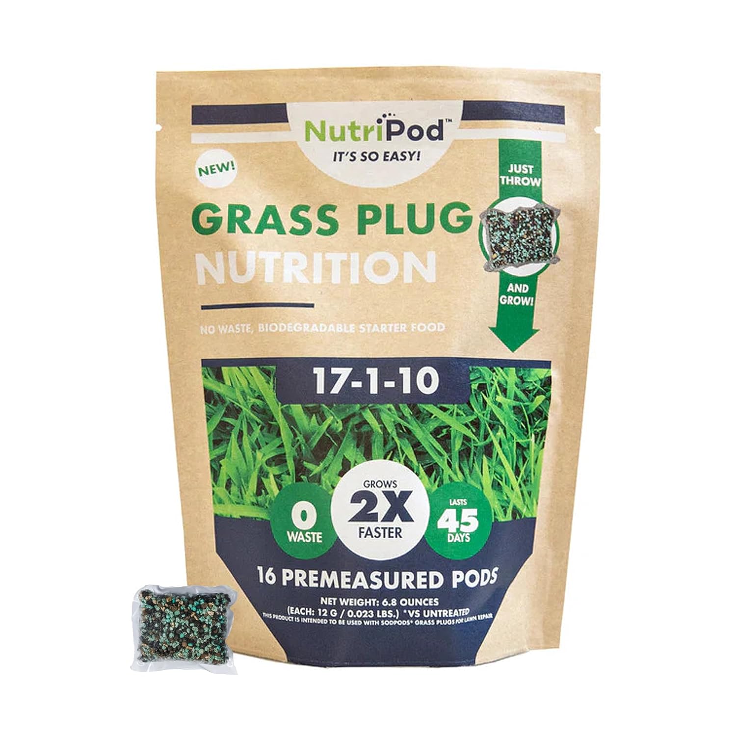 Amazon.com : NutriPod for Grass Plugs, Grass Plug Fertilizer, Planting ...