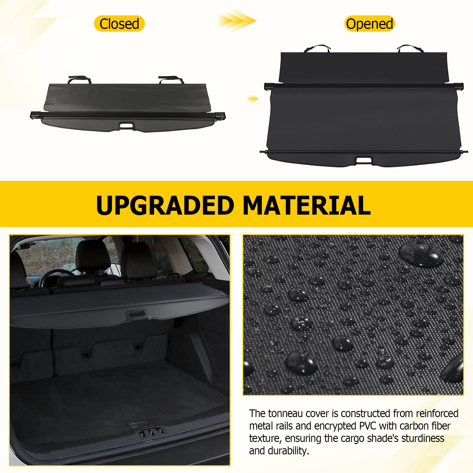 Snapklik.com : Cargo Cover For Toyota 4runner 2010-2024 Cargo Rear ...