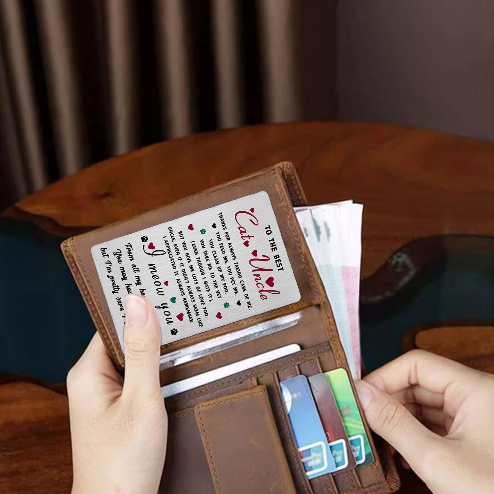 Richesele Cat Uncle Gifts for Men – Best Cat Uncle Ever Gifts Card from ...