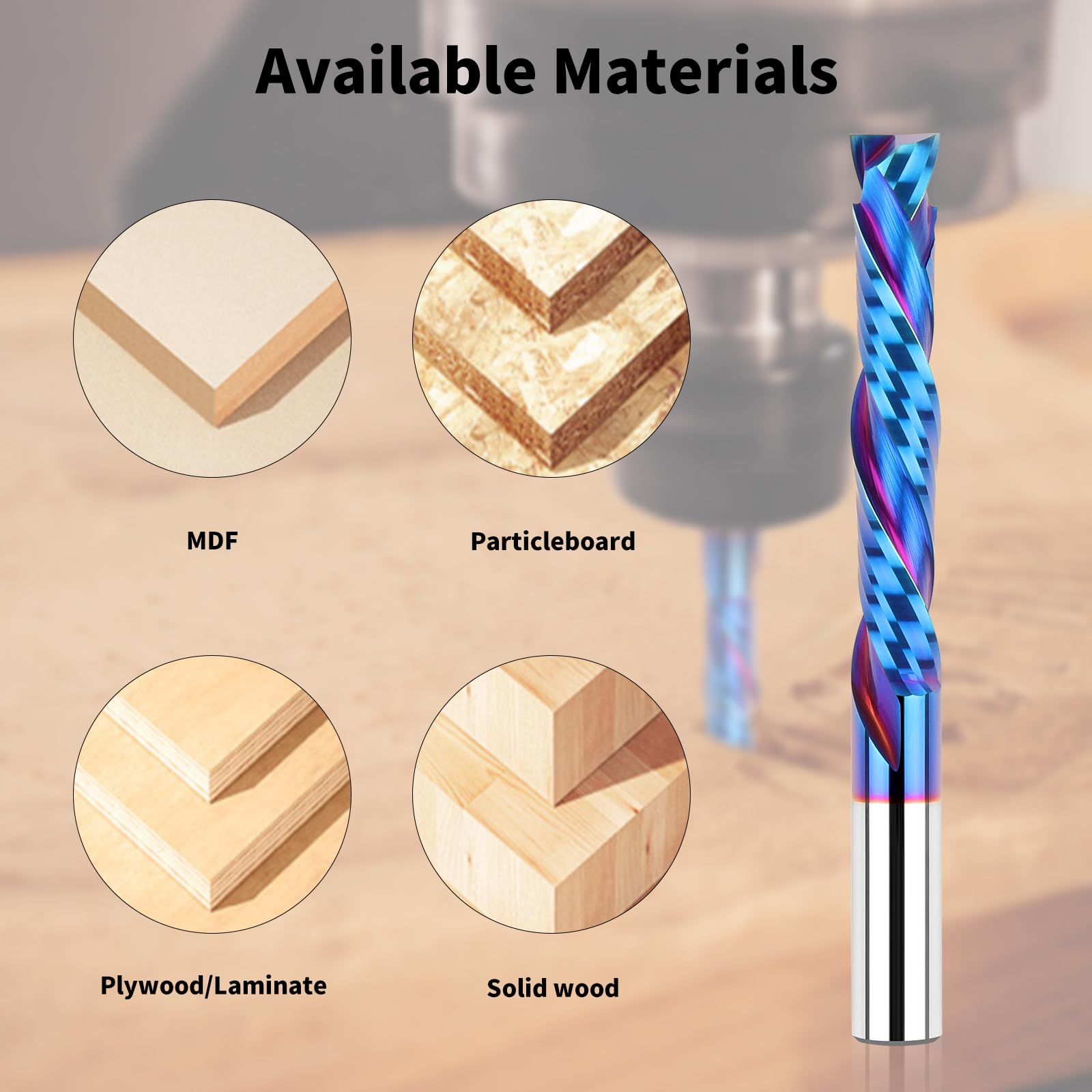 Snapklik.com : Compression Spiral Router Bit 1/2 Inch Shank, Extra Long ...