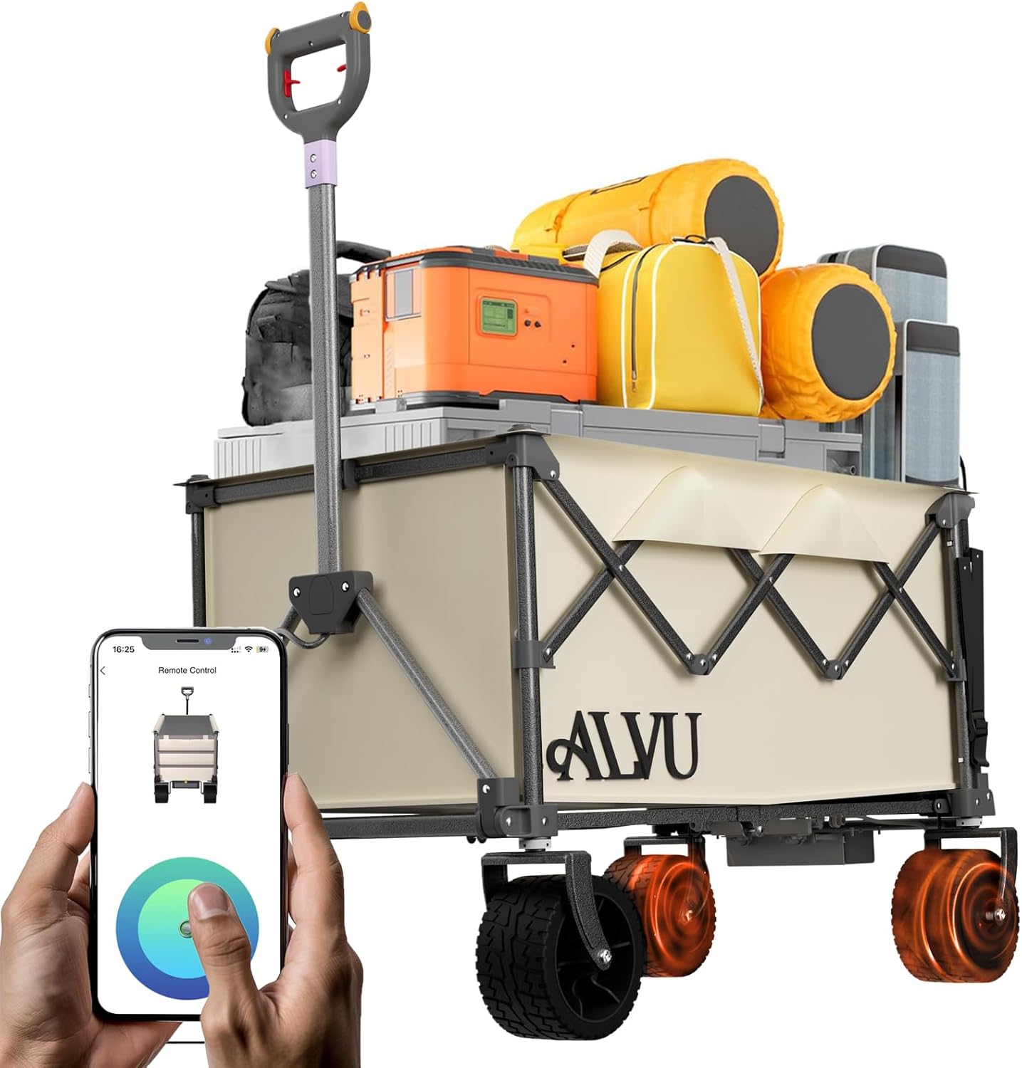 Amazon.com: Electric Smart Wagon Cart Foldable with 350lbs Weight ...