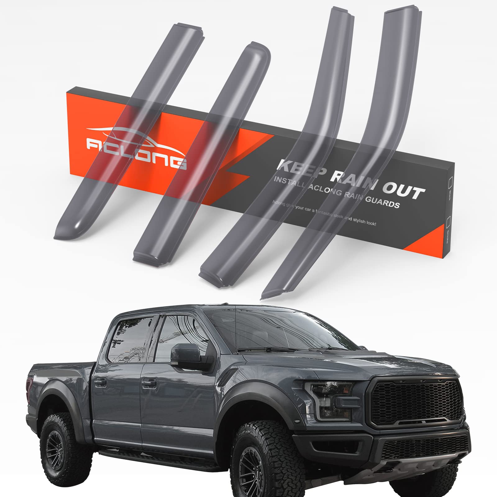 Rain Guards for Ford f150 SuperCrew 2015-2022, Upgrade Thickened f150 ...