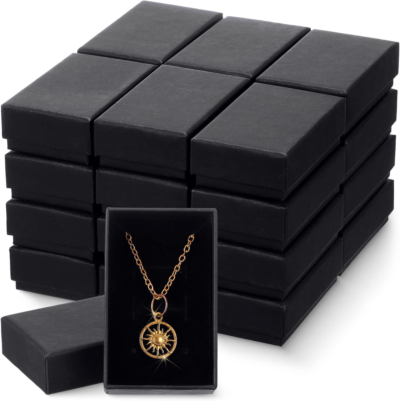 Amazon.com: Batiyeer 48 Pack Black Jewelry Gift Boxes Bulk 3.2x3.2x1.4 ...