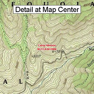 Amazon.com : USGS Topographic Quadrangle Map - Camp Wishon, California ...