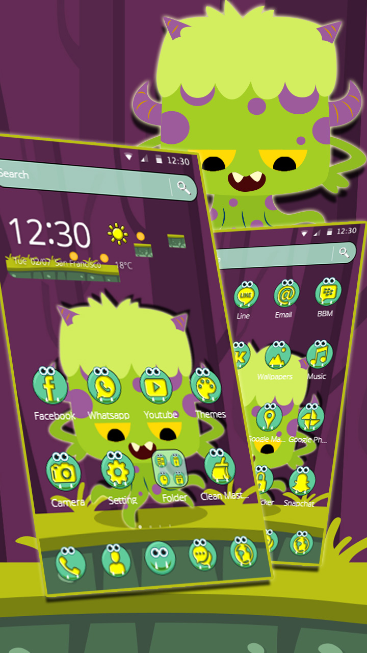Comic Green Monster Theme (free) - App on Amazon Appstore