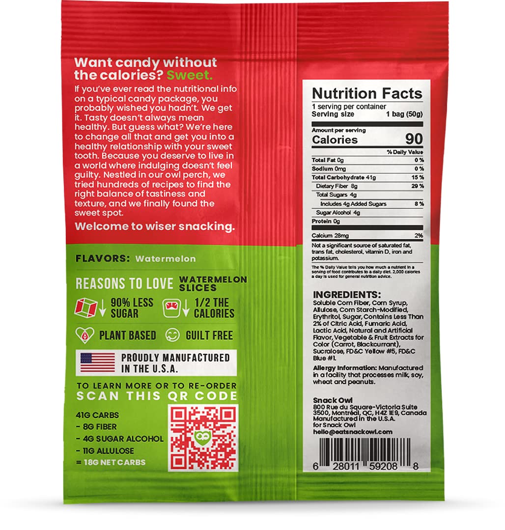 Snapklik.com : Snack Owl Vegan Sour Gummy Candy Gluten Free, Low ...