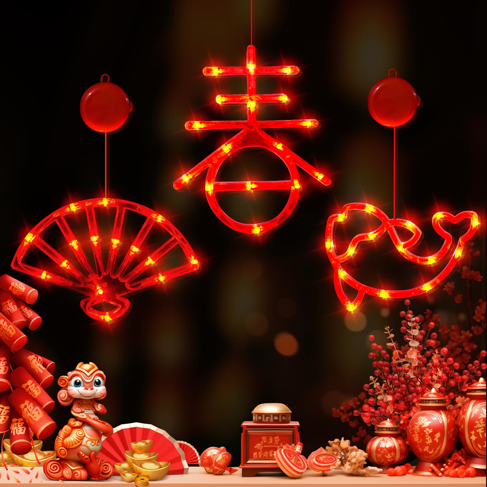 Amazon.com: LOLStar Chinese New Year Decorations 2025, Lunar New Year ...