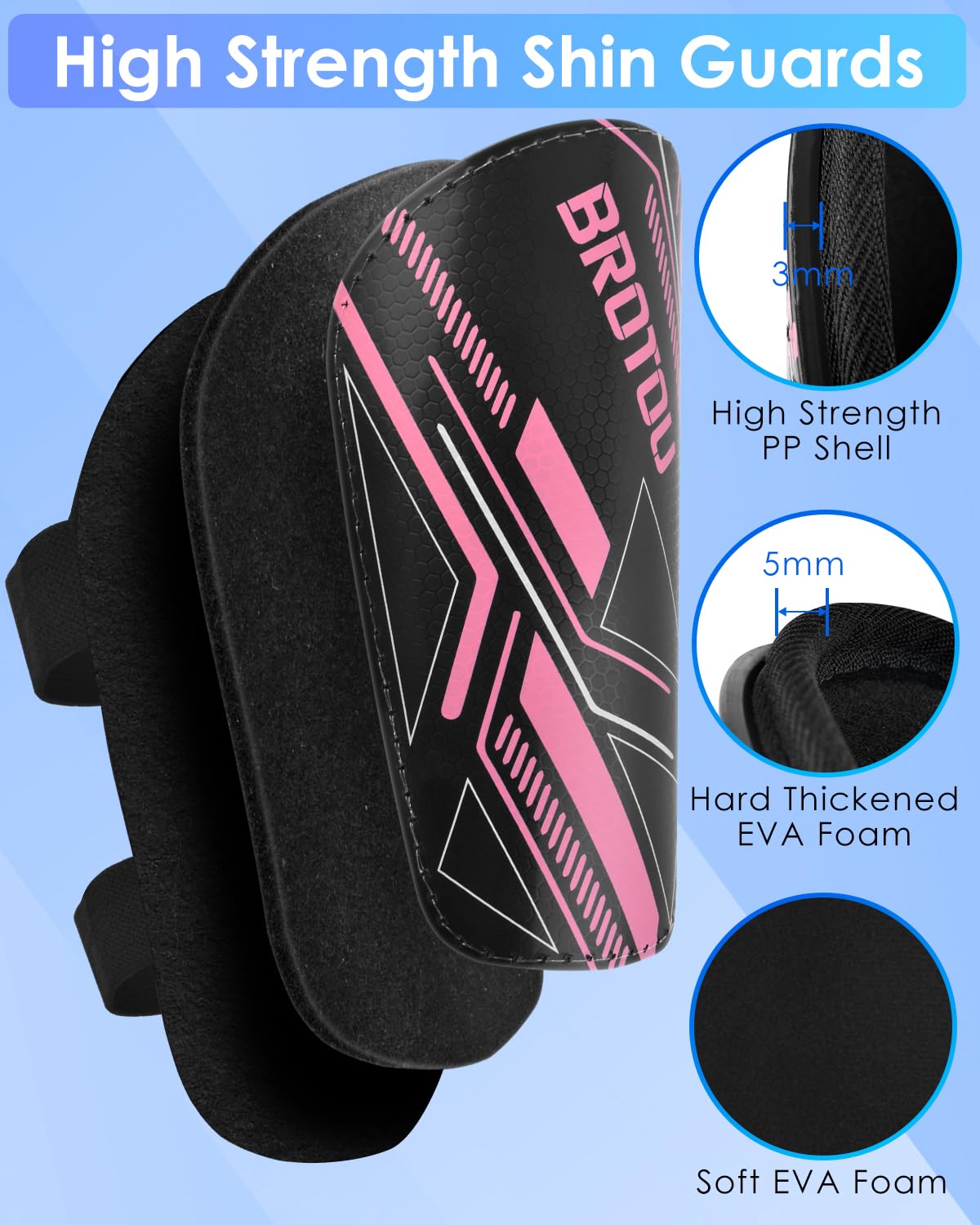 Snapklik.com : BROTOU Shin Guards Soccer Kids 2-18, Youth Soccer Shin ...