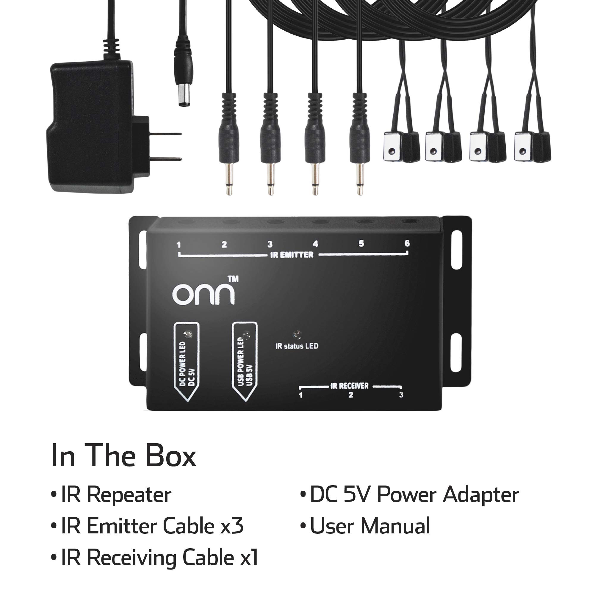 Snapklik.com : ONN Infrared Repeater System IR Repeater Kit Hidden IR ...