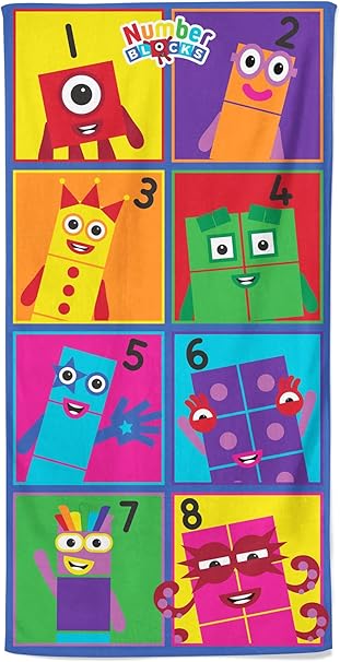 Official Numberblocks Beach Towel - Meet the Numberblocks Design - 70 x ...
